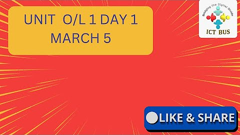 2025 OL ICT - YouTube