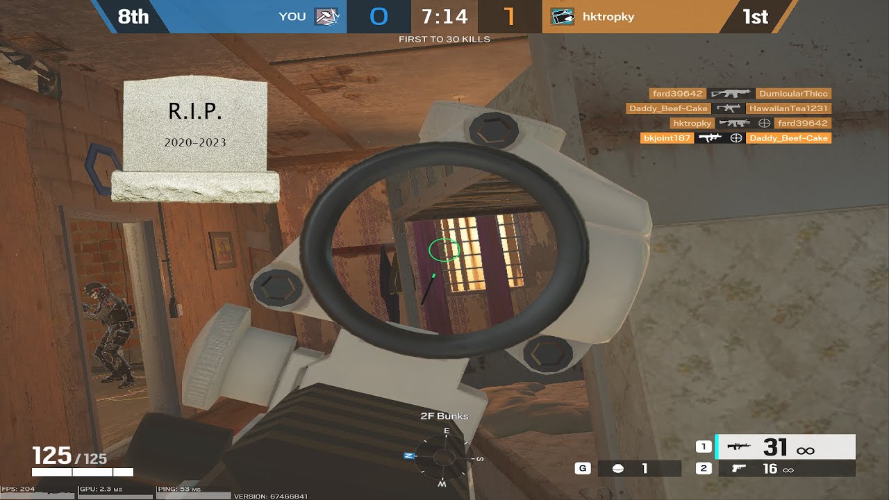 1.5 was fun while it lasted, looking forward to playing the ACOG. POV ...