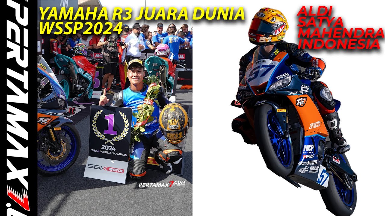 Aldi Satya Mahendra Yamaha R3 Juara Dunia WSSP300 2024 Naik Kelas WSSP ...