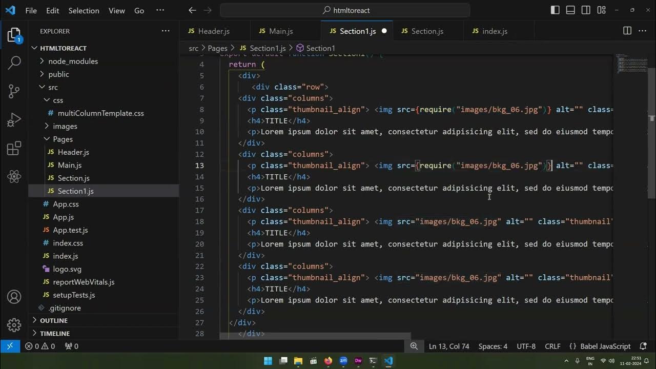 HTML To React|Convert HTML To React Js |React JS Training | Full-Stack ...
