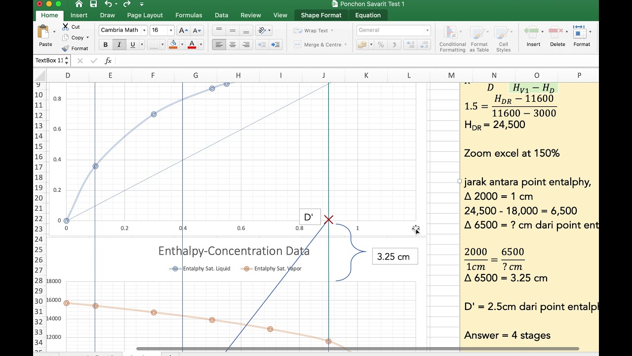 Ponchon Savarit Graphical Method Example and Solution (The Easiest Way ...