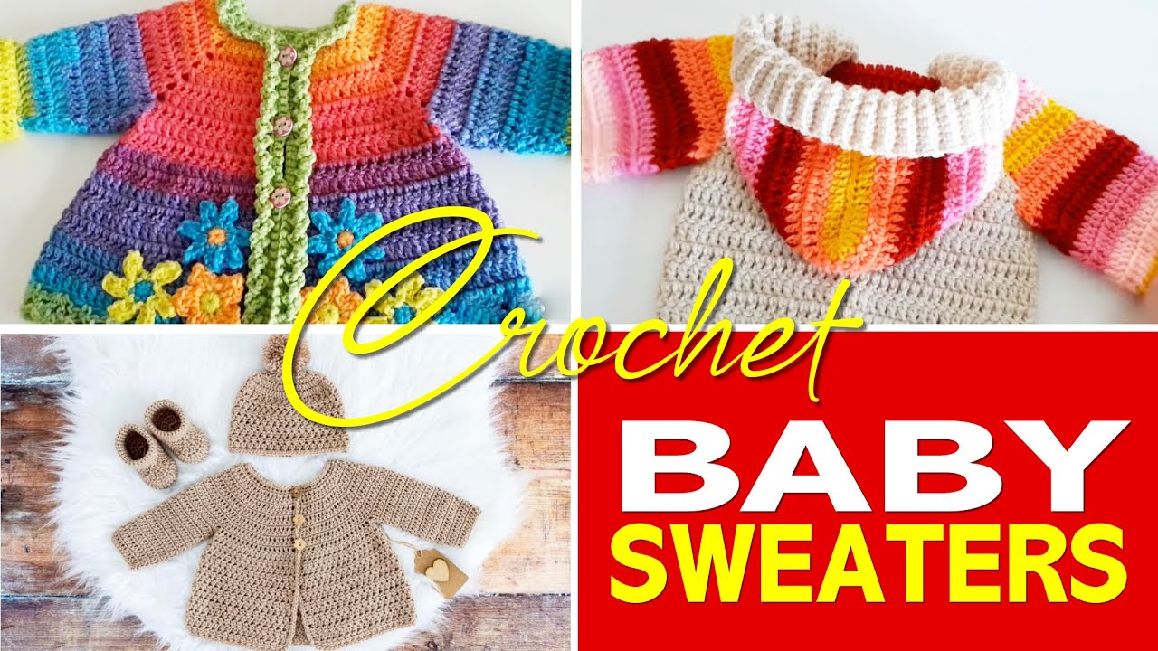 How To Crochet Baby Sweater | Collection | 22 Tutorials | @anea_design ...