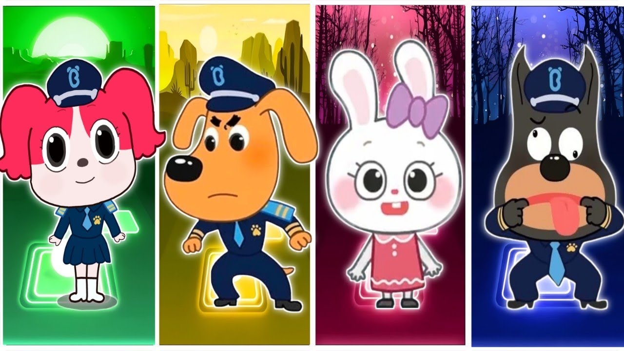 Sheriff Papillon 🆚 Sheriff Labrador 🆚 Little Rabbit 🆚Police Officer 🎶 ...