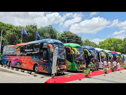 Kerala's Biggest Volvo 9600SLX Delivery Ever💥 Punchiry travel's 7 Brand new Volvo 9600 Slx buses🔥👏
