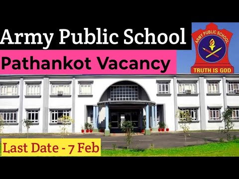 Aps Pathankot Vacancy|Army Public School Pathankot Vacancy|LSB|Teaching ...