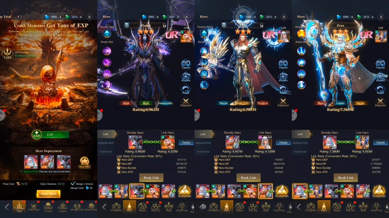 Devil Athena: Dark Olympus Gameplay – My Best UR Heroes For The Courage ...