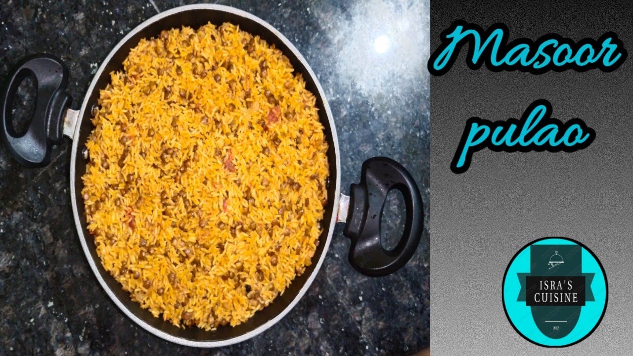 Masoor pulao | masoor rice | masoor masala rice | simple and quick rice ...