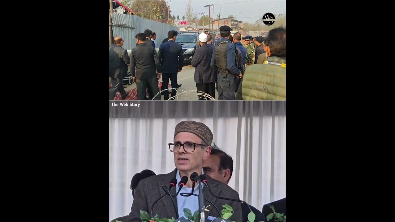 Omar Abdullah Lays Foundation Stone for Bridge in Paribal, Takanwari, Ganderbal - YouTube
