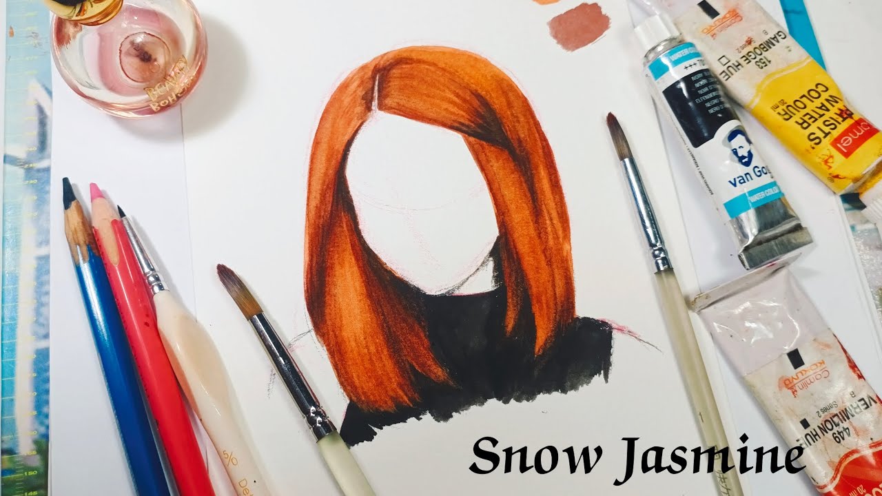 Painting Hair with water color - YouTube