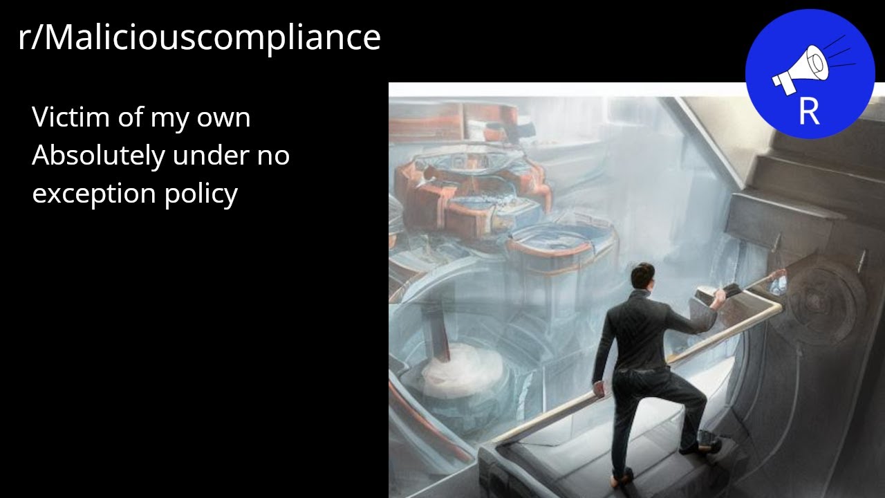 r/MaliciousCompliance Victim of my own Absolutely under no exception ...