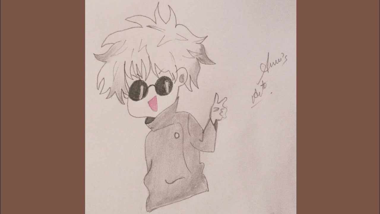 How to Draw Satoru Gojo in Cute Chibi Style | Amun's Art - YouTube