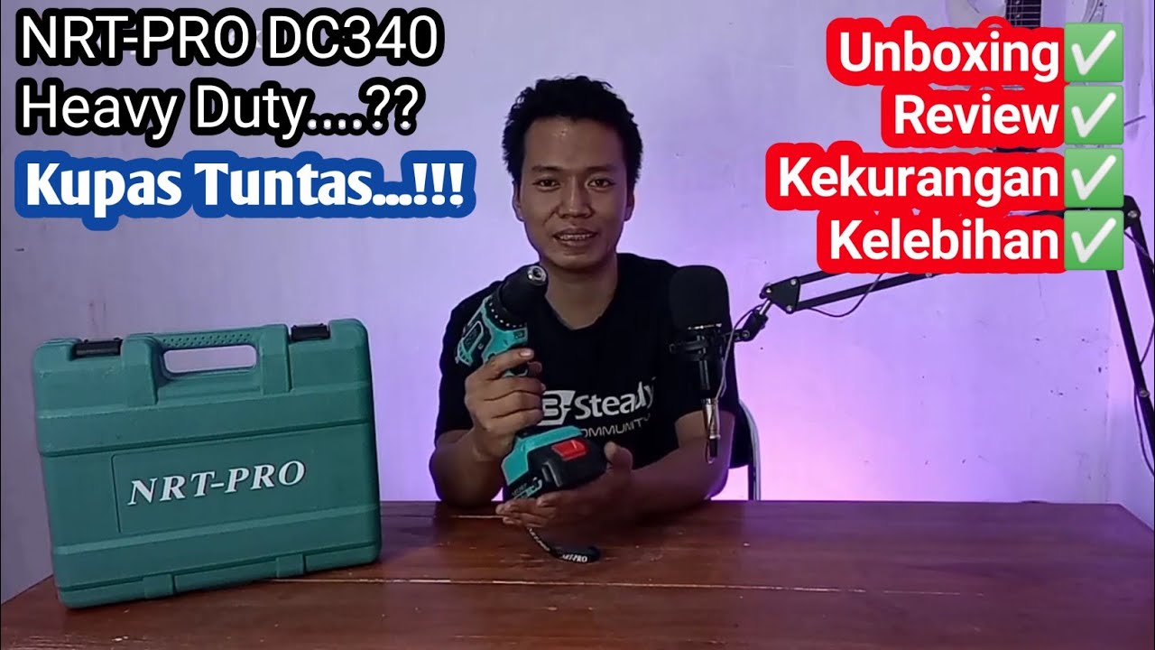 UNBOXING dan Review Cordless Drill NRT-PRO DC340 || Bor Baterai Mantap ...
