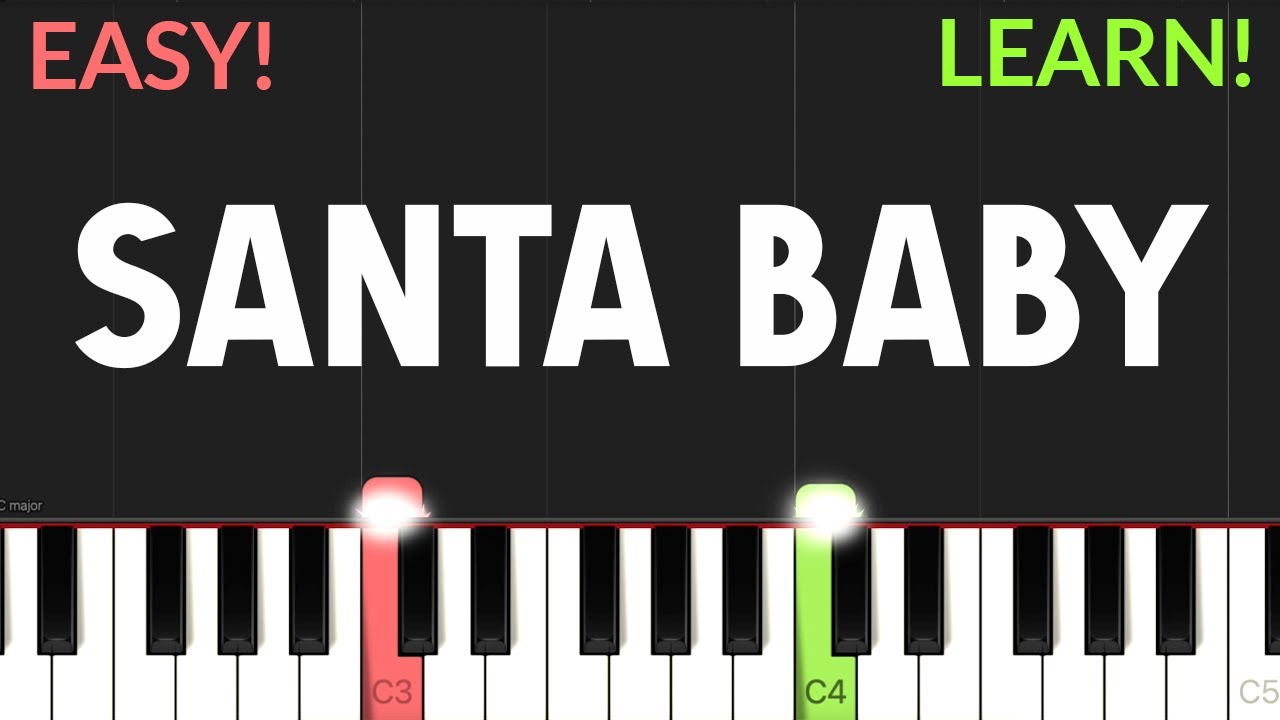 Santa Baby - Eartha Kitt | EASY/MEDIUM Piano Tutorial - YouTube
