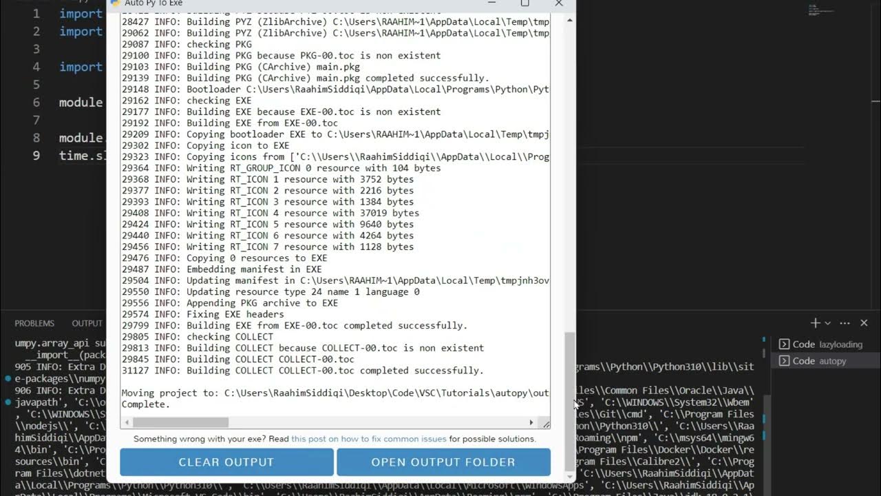 Hidden imports in Auto-To-Py-EXE - YouTube