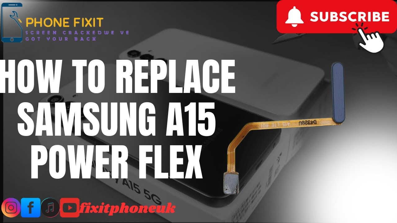 How To Replace Samsung A15 Power Button Flex - YouTube