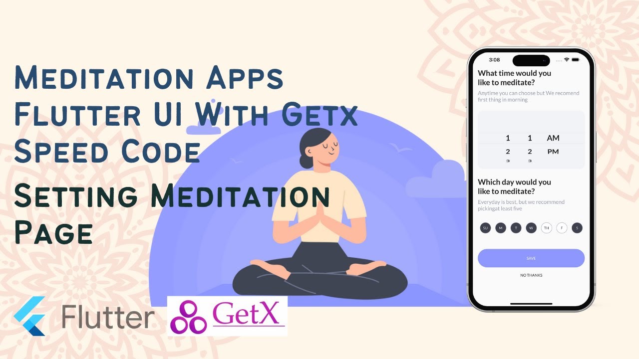Setting Meditation Meditation App Silent Moon Flutter Ui With Getx Speed Code Part 6 Youtube