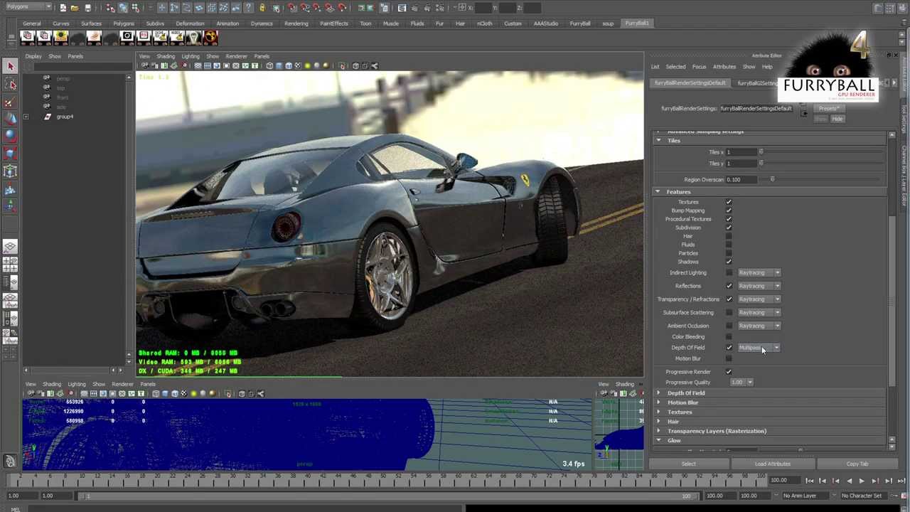 FurryBall 4.6 - GPU render - Real DoF, Realtime Raytraced SSS, Layered ...