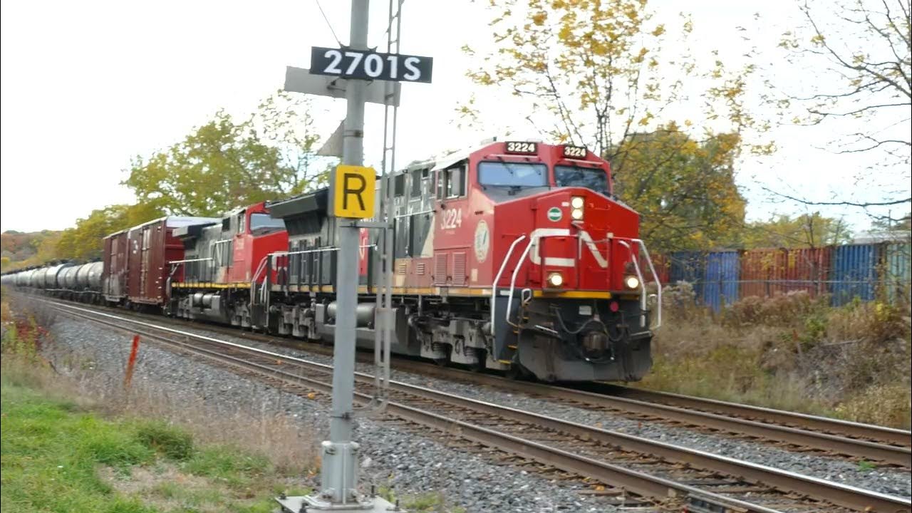 (100 Locomotive ) CN 3224 East Through Port Hope - YouTube