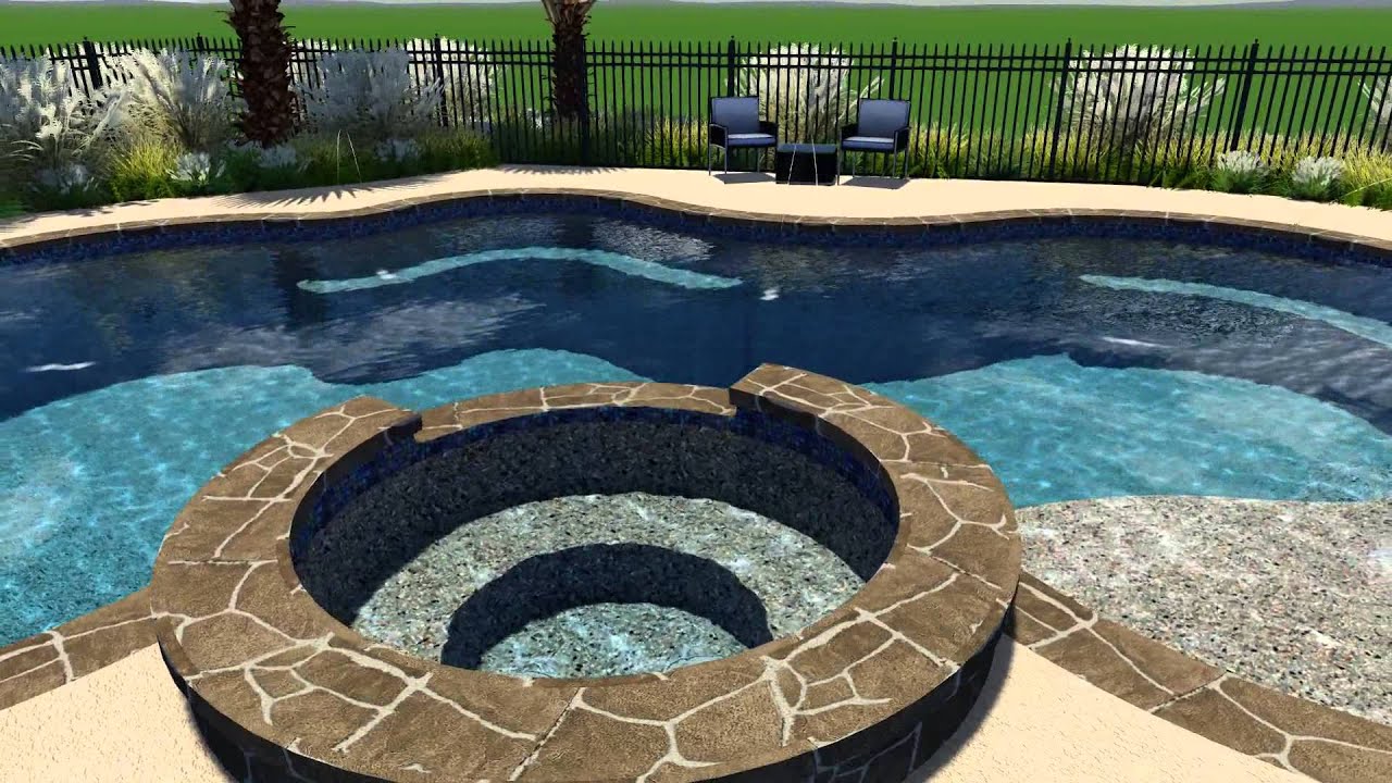 Rivera Pool Design by Backyard Amenities - YouTube