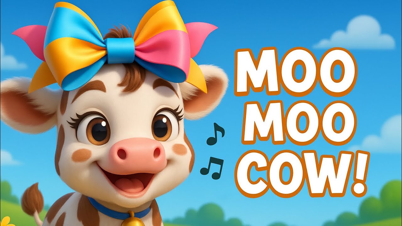Moo moo cow song| animated 3d in english | bedtimes songs for kids ...