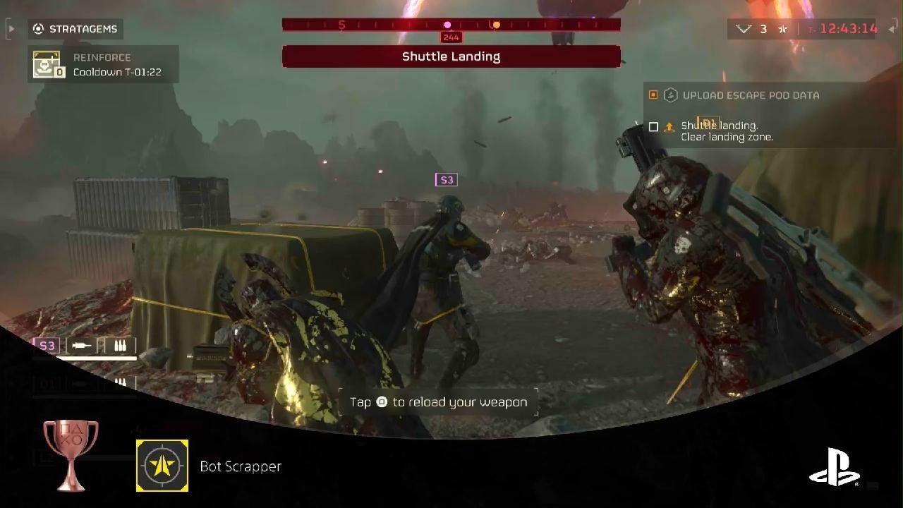 HELLDIVERS 2 bot scrapper trophy - YouTube