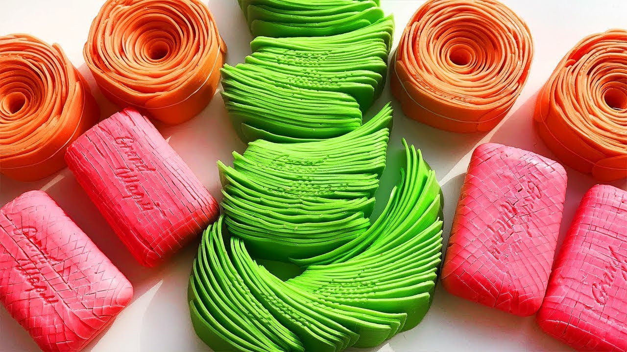 [ASMR]Compilation set★ASMR SOAP★Crushing soap★ 💙 Clay cracking 💙 ...