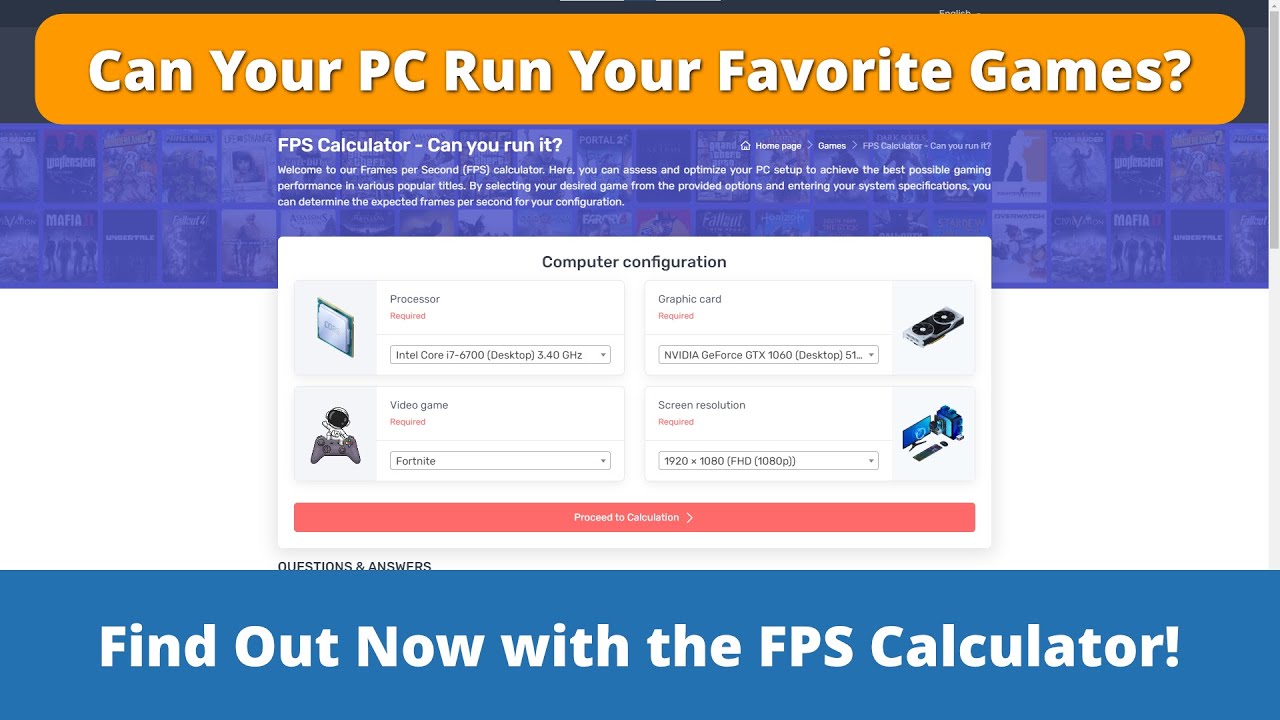 Can Your PC Run Your Favorite Games? Find Out with the FPS Calculator ...