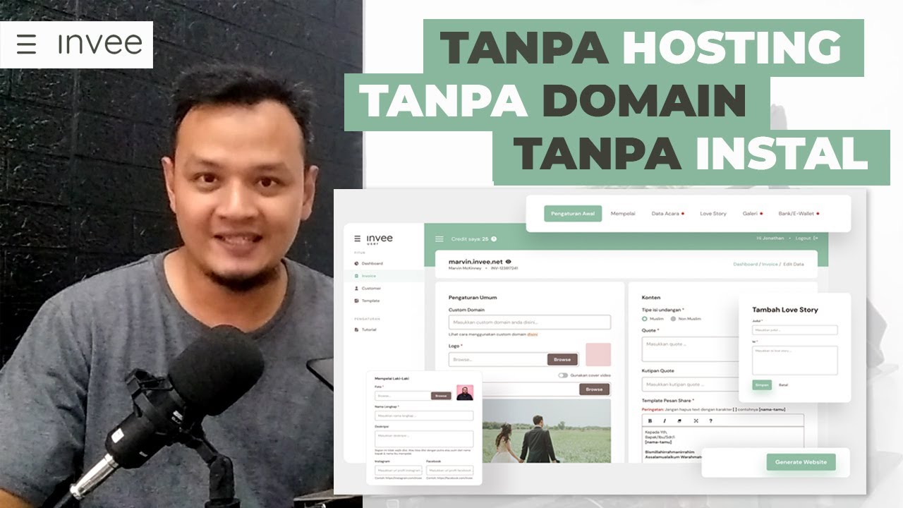 Invee Levidio Wedding 3: Cara Mudah Membuat Website Undangan Digital Tanpa Hosting, Domain ...