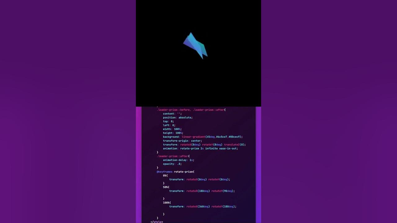 Rotating Prism Animation | Stunning CSS Short Tutorial #shorts - YouTube