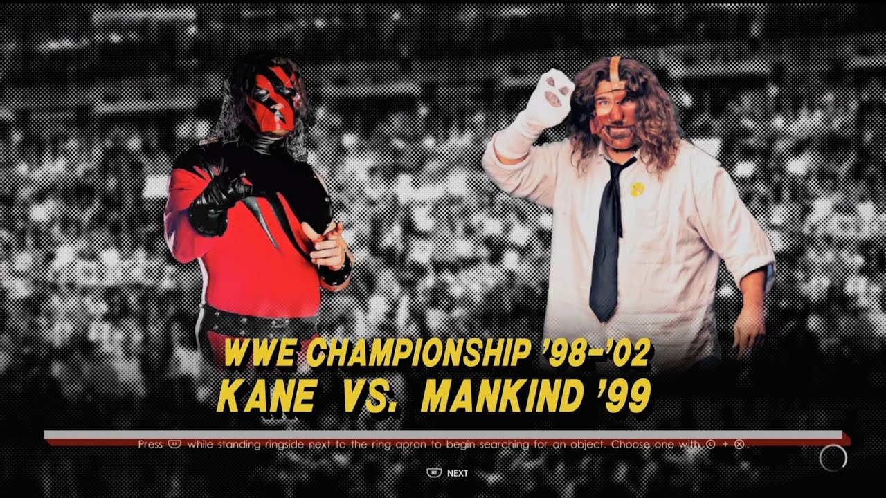 WWE 2k22 - Kane Vs Mankind - Steel Cage Championship Match (4K) - YouTube