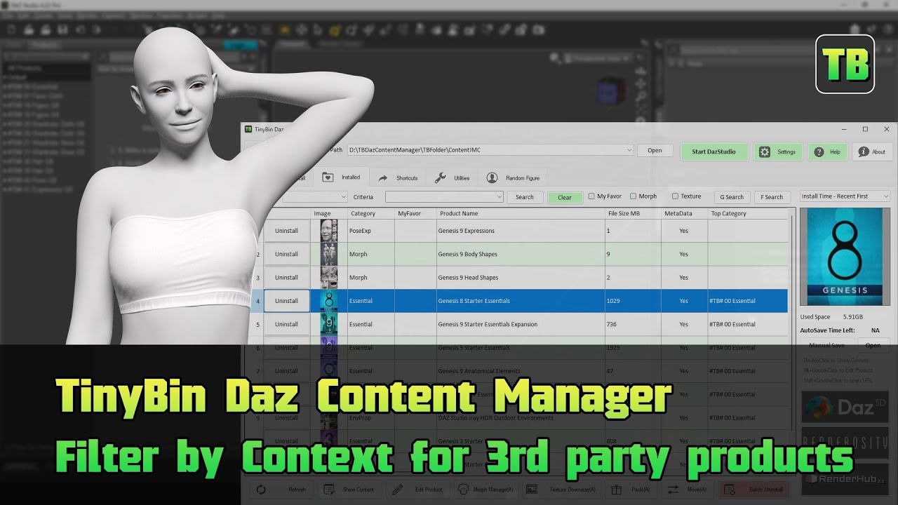 Filter by Context for 3rd Party Products - TinyBin Daz Content Manager ...