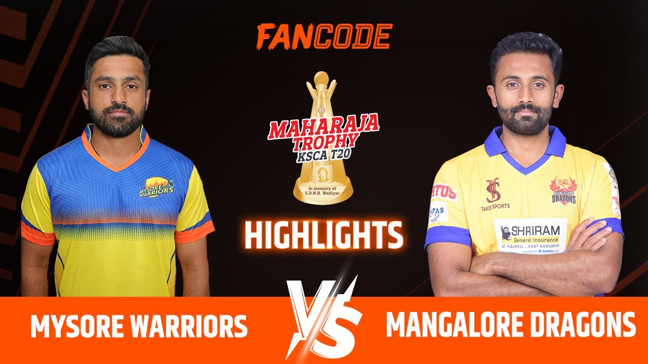 Mysore Warriors vs Mangaluru Dragons | KSCA Maharaja Trophy T20 | 2024 | Highlights - YouTube