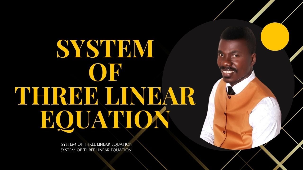 SYSTEM OF THREE LINEAR EQUATIONS USING SUBSTITUTION METHOD - YouTube