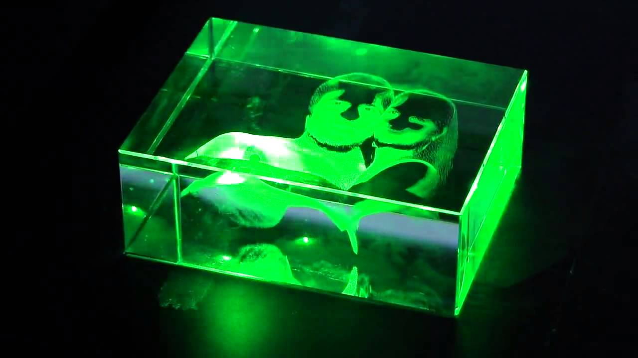 3D inner crystal / glass laser engraving machine - YouTube