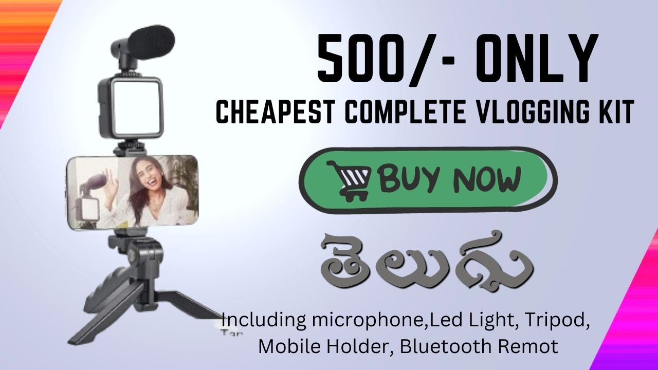 Cheapest Vlogging Equipments||Complete Kit||Under 500. - YouTube