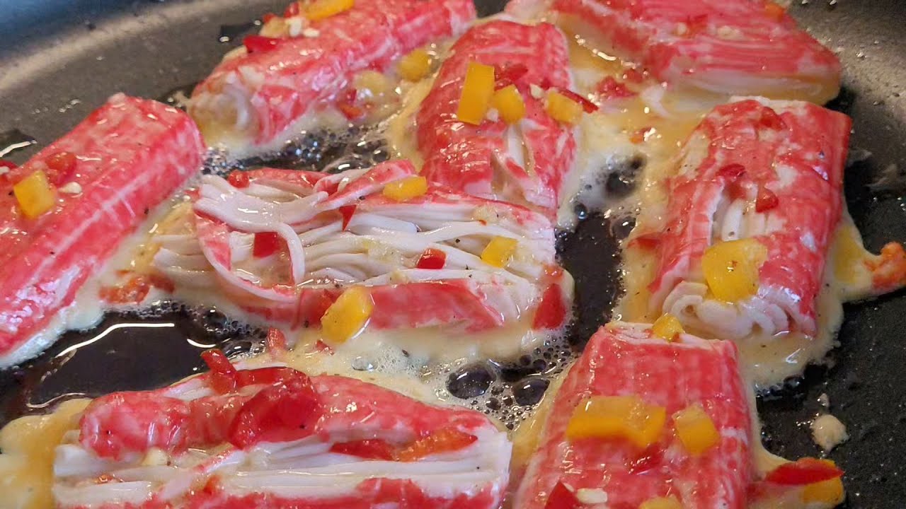 EXTREME Crab Stick Recipe! Egg And Red Pepper Take It To The Next Level ...