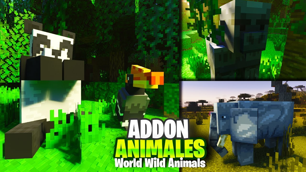 ADDON de ANIMALES para MINECRAFT PE 1.19 * World Wild Animals Addon ...