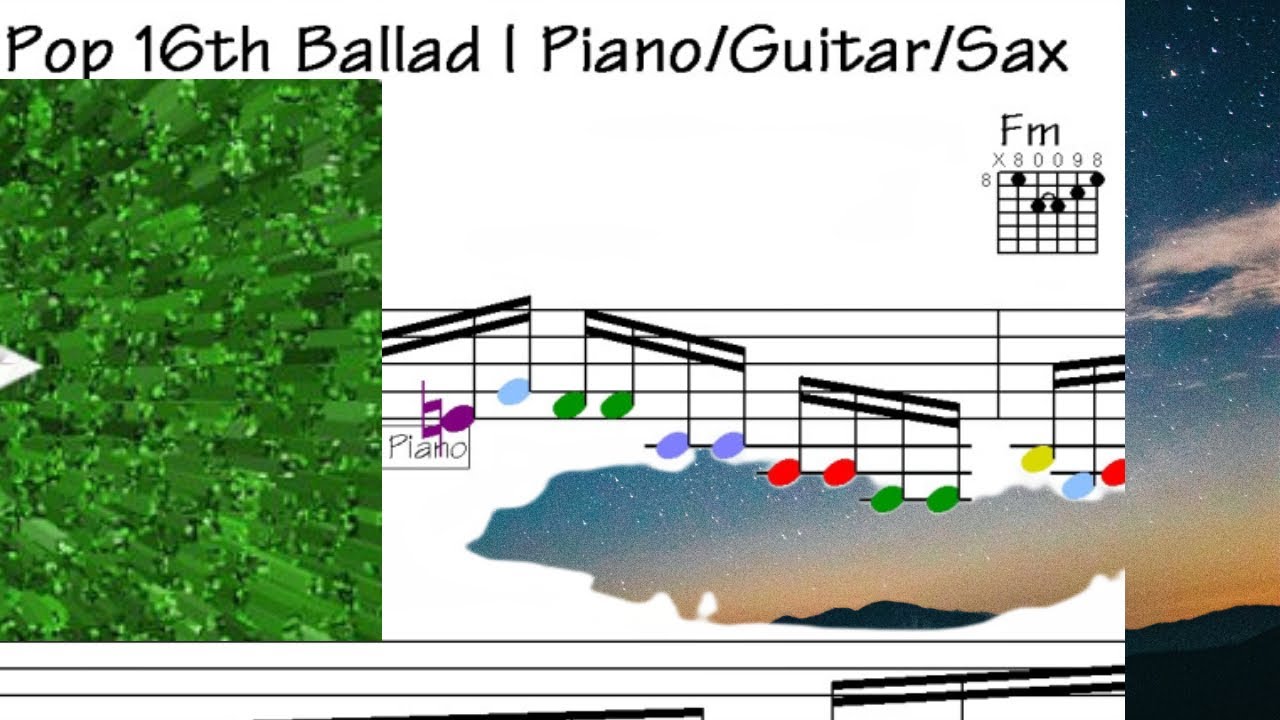 Original Pop Ballad: 16th Piano and Sax Rhythmic Patterns That Will ...