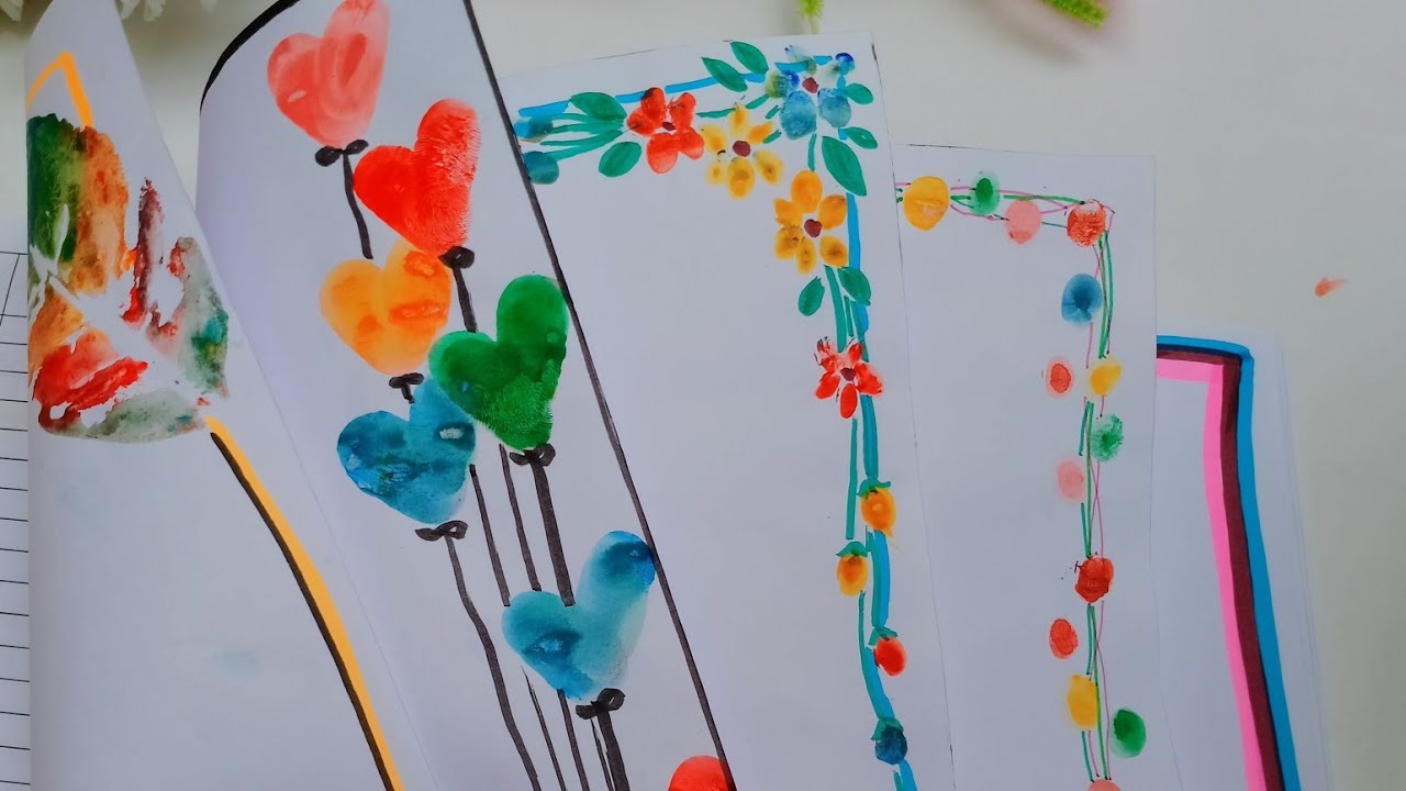 5 Easy Border Designs using Paint | Assignment and Project File ...