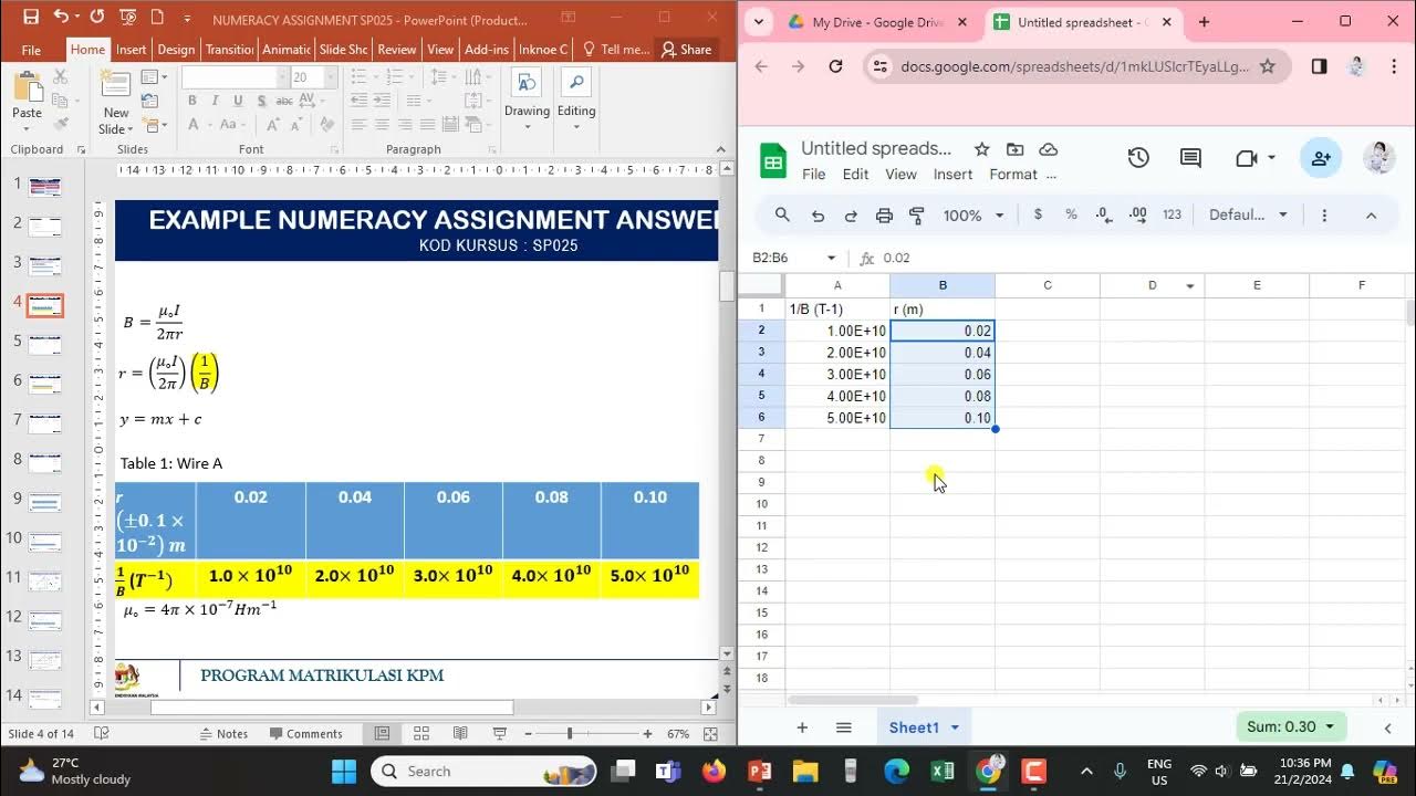 Plot Linear Graph using GoogleSheet Numeracy skills - YouTube