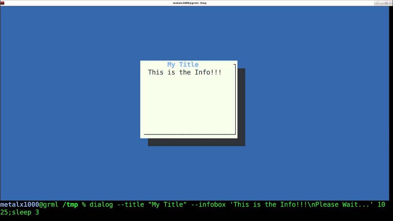 ncurses Dialogs for your Linux Shell Script tutorial - YouTube