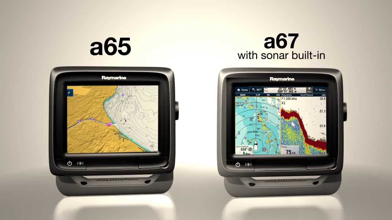 Raymarine a Series a65 and a67 Touchscreen MFDs - YouTube