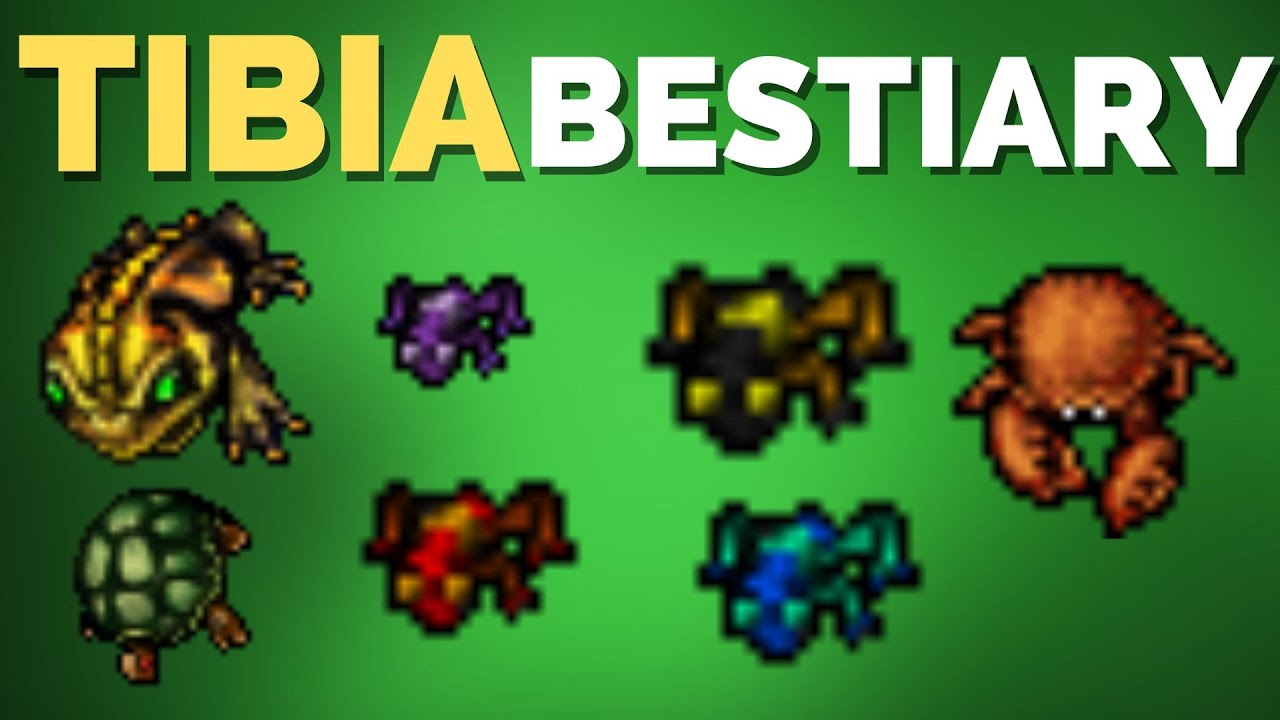 TIBIA BESTIARY Tortoise, Toad, Orchid Frog, Crocodile, Crimson Frog ...