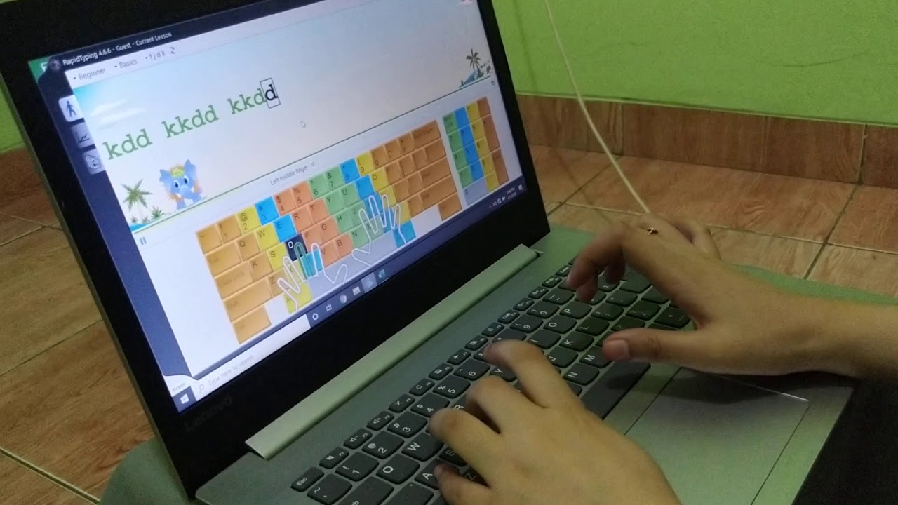 Latihan 1 Mengetik 10 Jari Rapid Typing Pemula Basic FJDK - YouTube