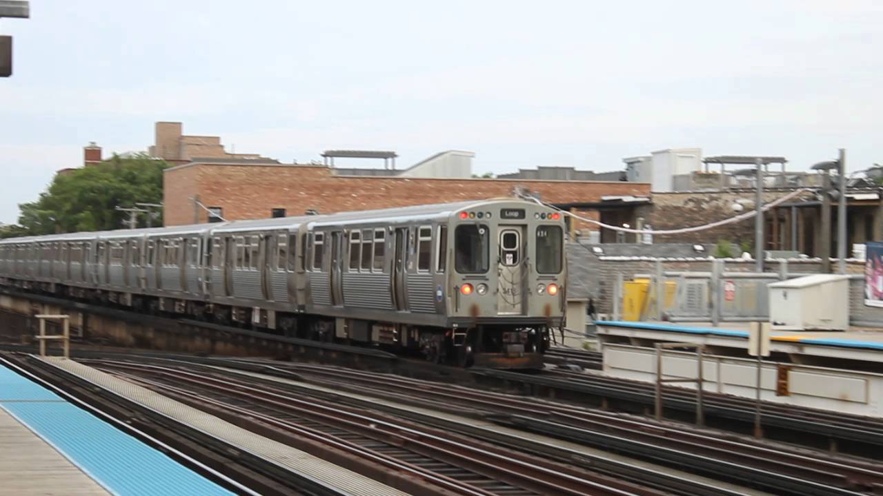 Chicago Transit Authority Brown and Red Line trains at Armitage - YouTube