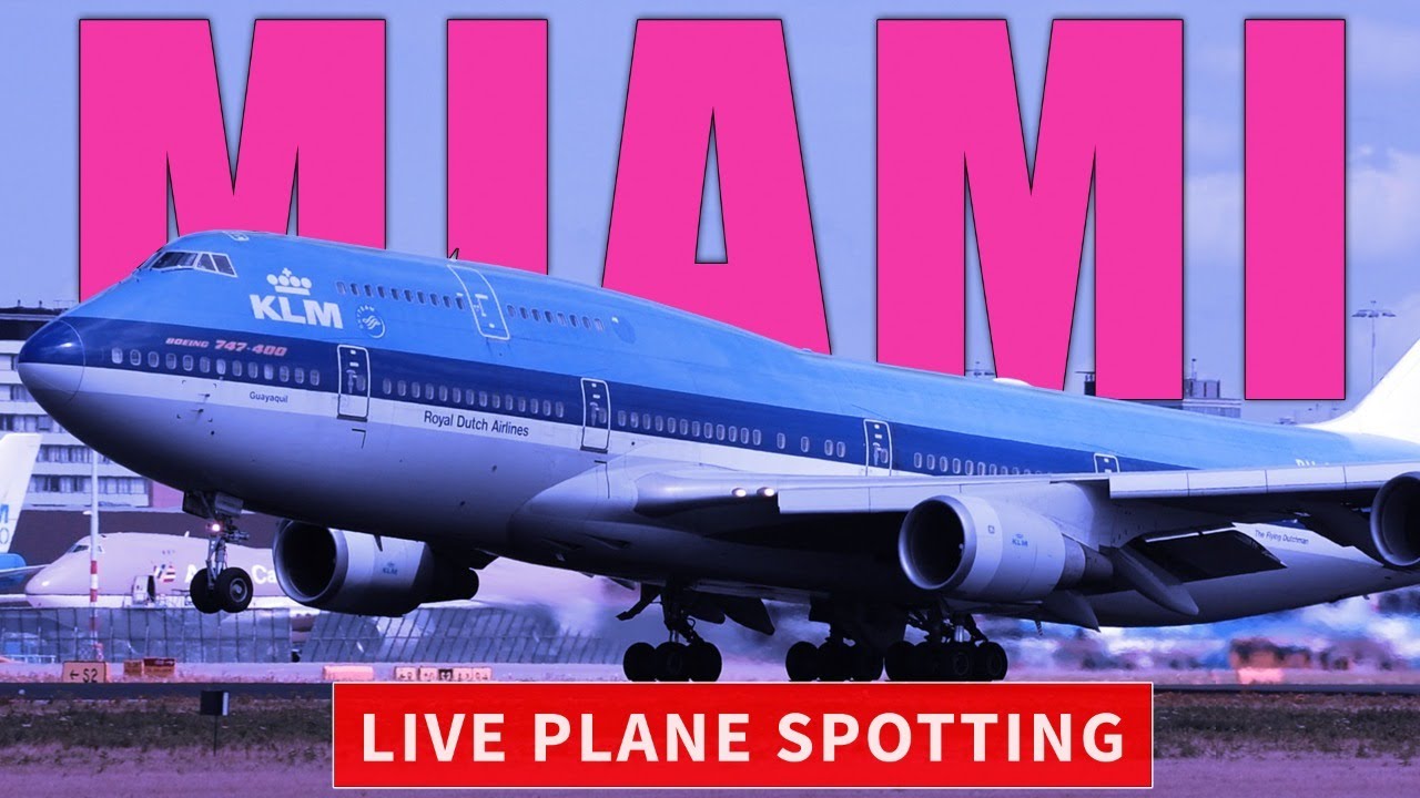LIVE Miami Plane Spotting 🔴 | Multi Cam Airline Videos of Heavy ...
