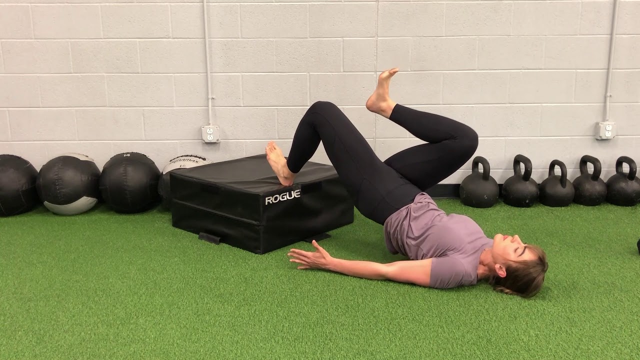 Feet Elevated Single Leg Hip Bridge - YouTube