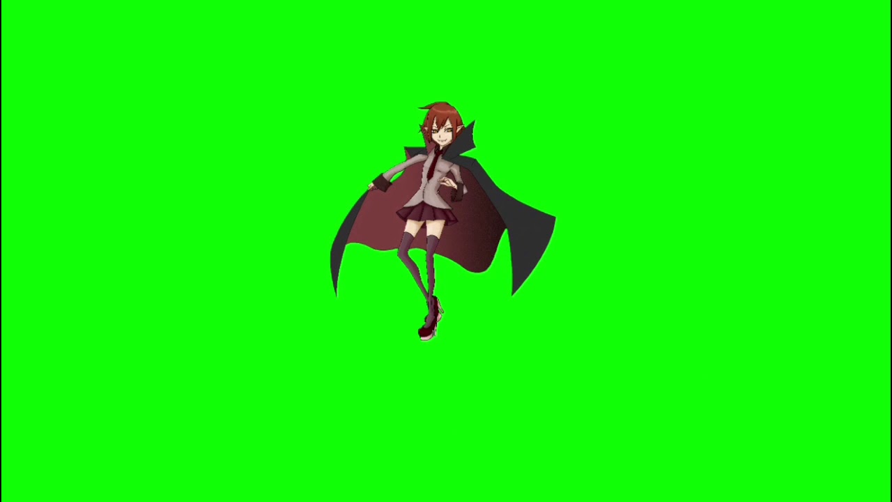 ️GREEN SCREEN EFFECTS: kawaii vampire anime girl - YouTube