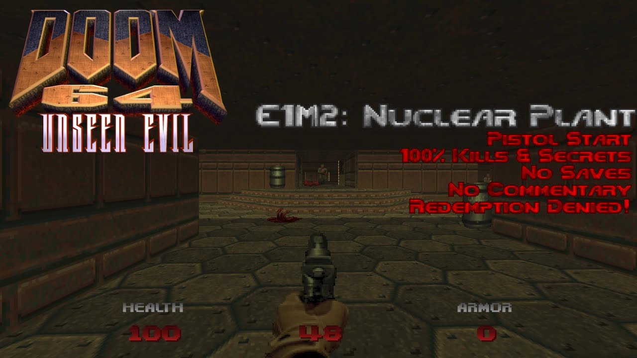 Doom 64: Unseen Evil - Doom - E1M2: Nuclear Plant - YouTube