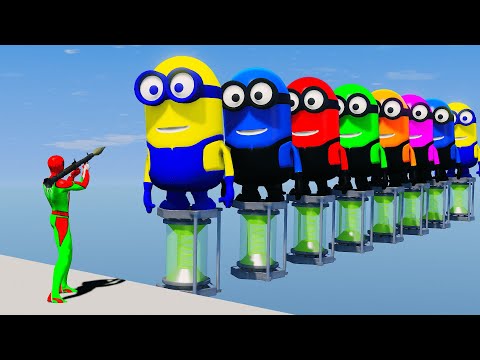 GTA 5 Ragdolls and Fails Ep.15 - Minions Colors (Euphoria Physics)